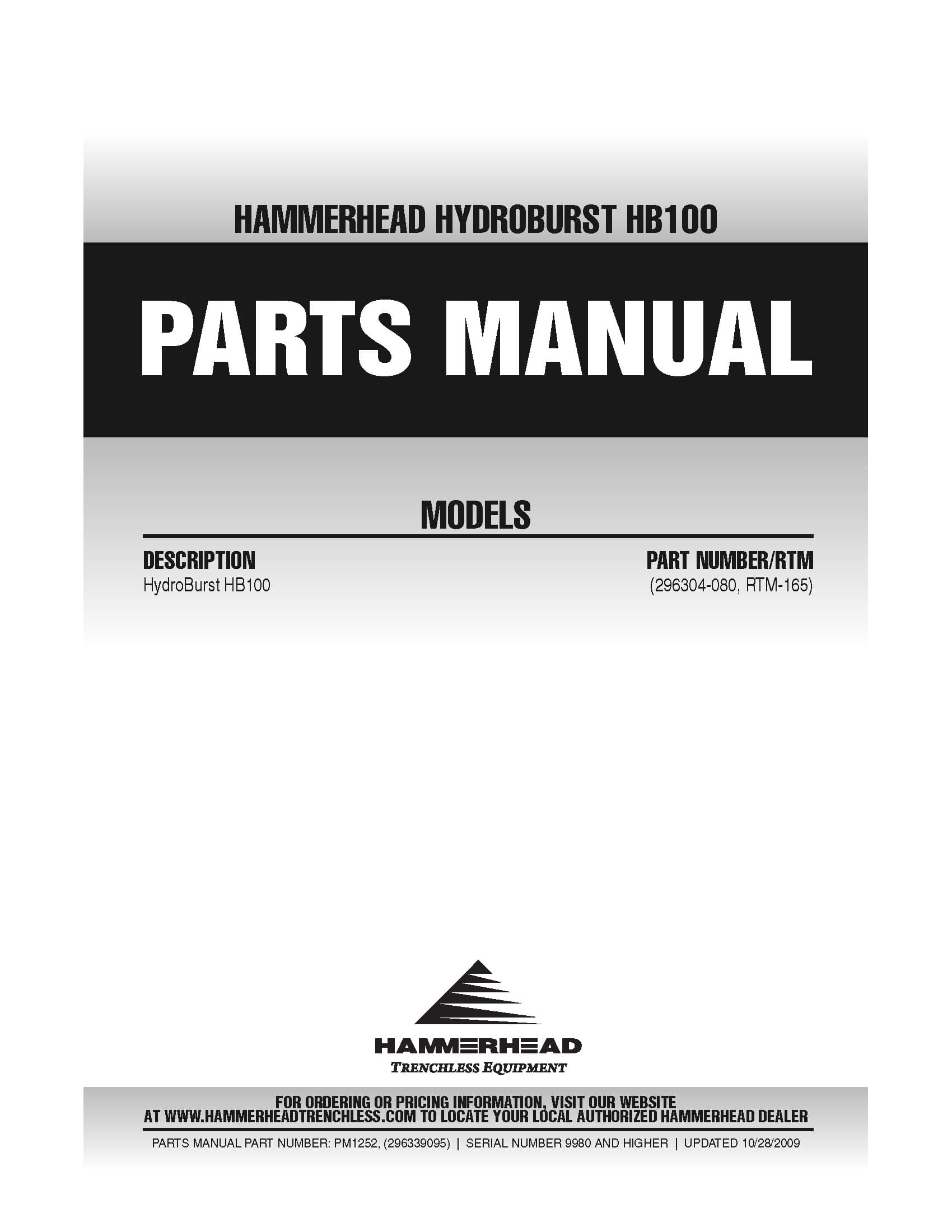 Parts Manuals - Hammerhead Trenchless