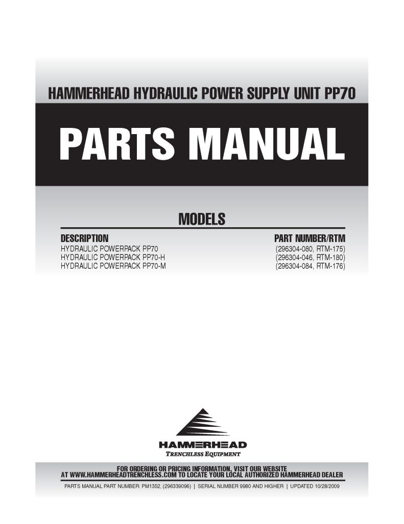 Parts Manuals - Hammerhead Trenchless